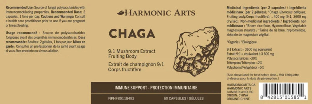 Chaga Mushroom Capsules - 60 Capsules – LivLong