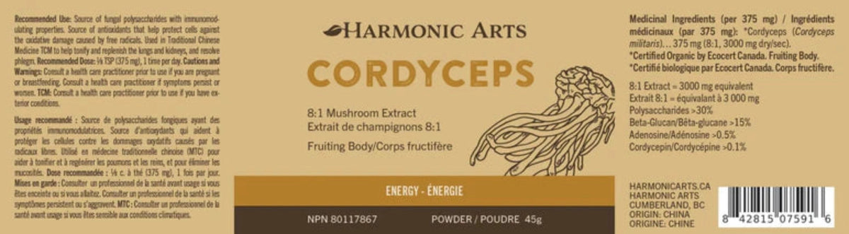 Cordyceps Concentrated Mushroom Powder - 45g – LivLong